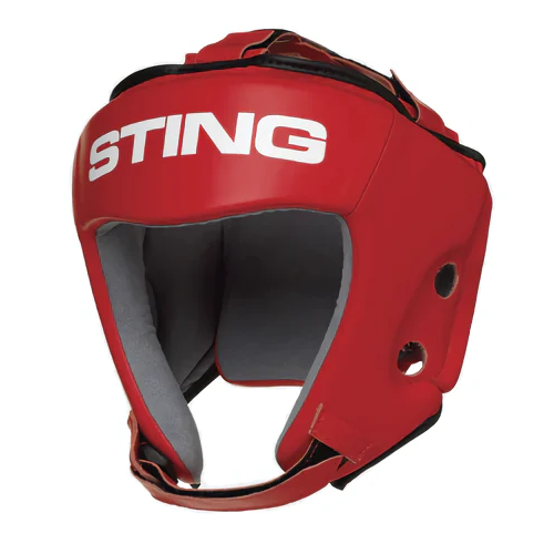 IBA Approved Competition Head Guard (Red) - Sting Sports | Mighty ...
